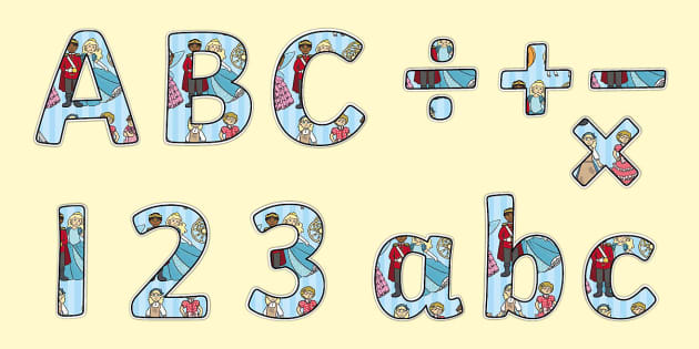 Cursive Cinderella Themed Display Lettering - Twinkl