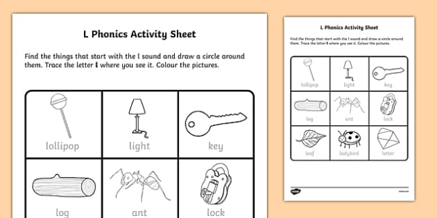 L Phonics Worksheet | Phonics Resources | Twinkl