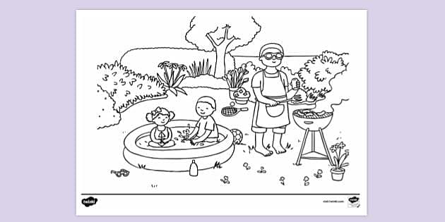 Spring/Summer Colouring Page | Colouring Sheets - Twinkl