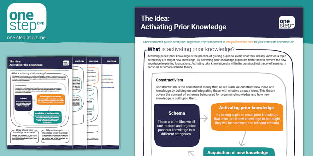 CPD: Activating Prior Knowledge (Teacher-Made)