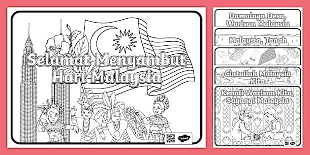 Lembaran Mewarna Hari Malaysia – Aktiviti Mewarna Patriotik untuk Kanak ...