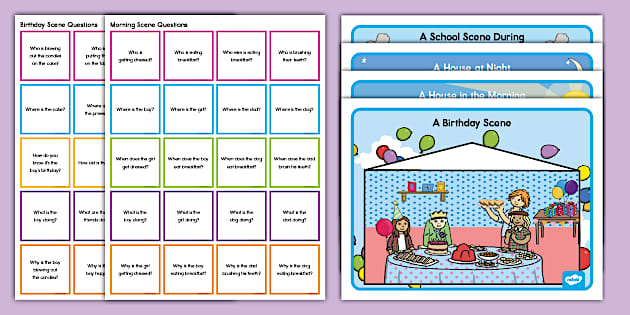 FREE Picture Scenes & Wh Question Cards | Twinkl ELA