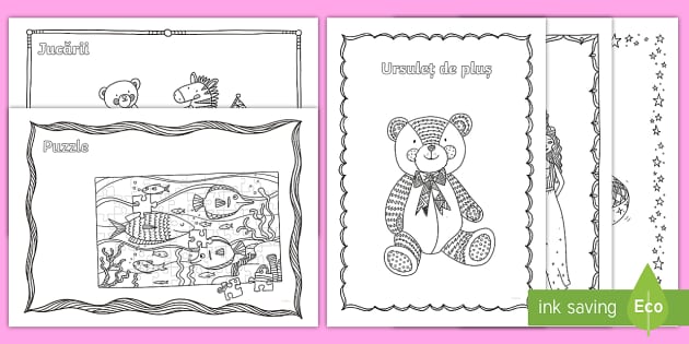 Jucării Pagini de colorat mindfulness - Twinkl