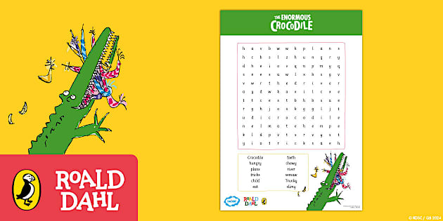 FREE! - The Enormous Crocodile: Word Search - Twinkl