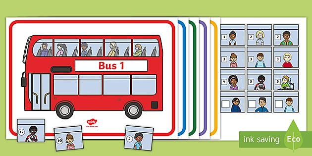 👉 Buses Number Recognition Activity (teacher made)