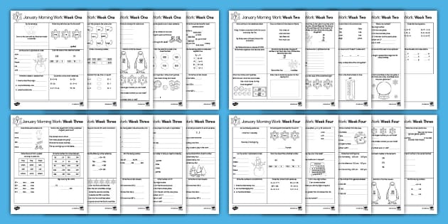 Second Grade January Morning Work Bundle (teacher made)