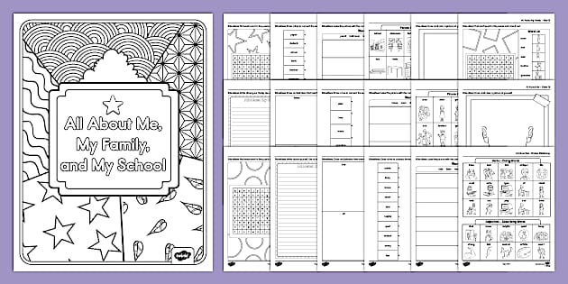 All About Me Family School Vocabulary Workbook ELL Newcomers