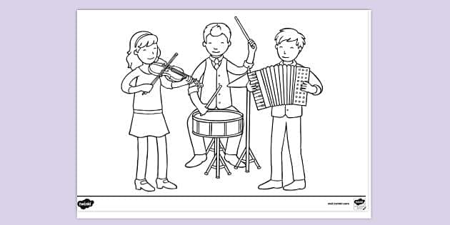 FREE! - Irish Folk Band Colouring Sheet (teacher made)