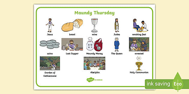 Holy Week - Maundy Thursday - Word Mat (teacher made)