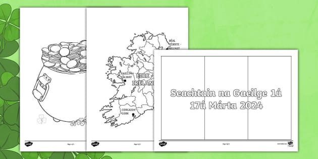 Seachtain na Gaeilge Colouring Pages | Fine motor skills