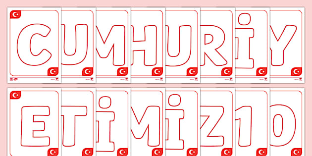 CUMHURİYETİMİZ 101 YAŞINDA | Harfler-Twinkl