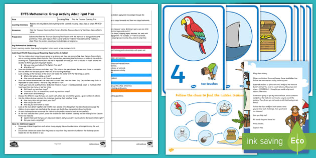 EYFS Maths: Find the Treasure Counting Trail Group Activity Adult Input ...