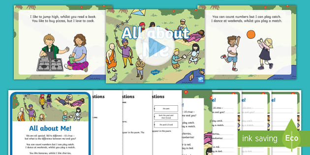 All About Me Poetry Pack Hecho Por Educadores Twinkl