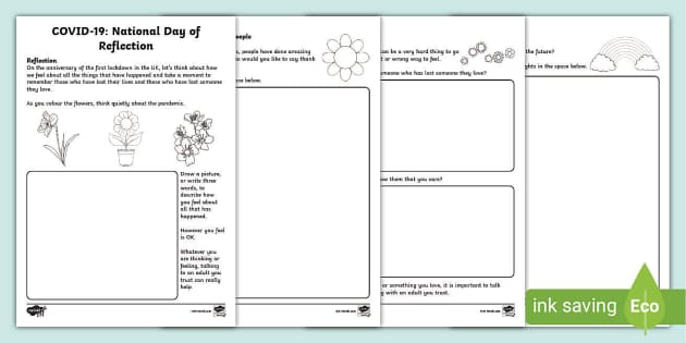 COVID-19 National Day of Reflection KS1 Activity - Twinkl