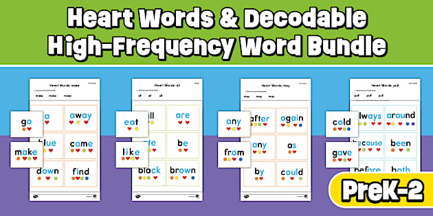 Heart Words Decodable High Frequency Bundle