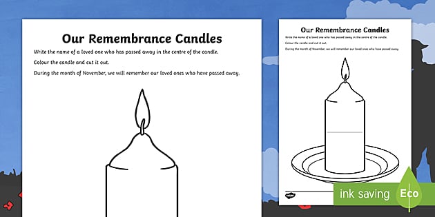 Remembrance Candle Activity (teacher made)