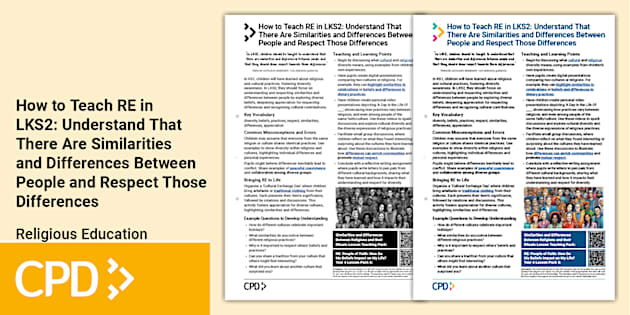 How to Teach RE in LKS2: Understand That There Are Similarities and How to Teach RE in LKS2: Understand That There Are Similarities and