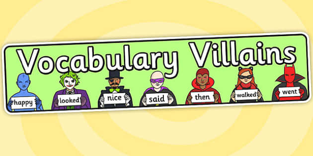 Vocabulary Villains Display Banner (Lehrer gemacht) - Twinkl