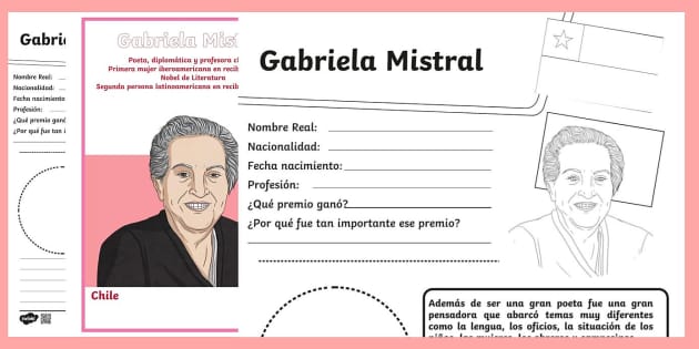 Guía de trabajo: Gabriela Mistral (teacher made) - Twinkl