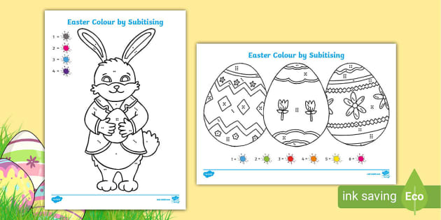 Free Easter colour by numbers activity; 'egg-cellent' fun!