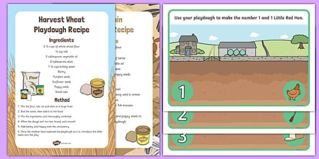 The Little Red Hen Number Modelling Dough Recipe and Mat Pack