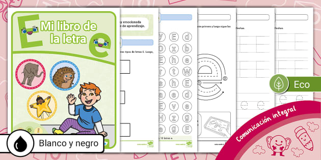 Cuadernillo Mi libro letra E (teacher made) - Twinkl