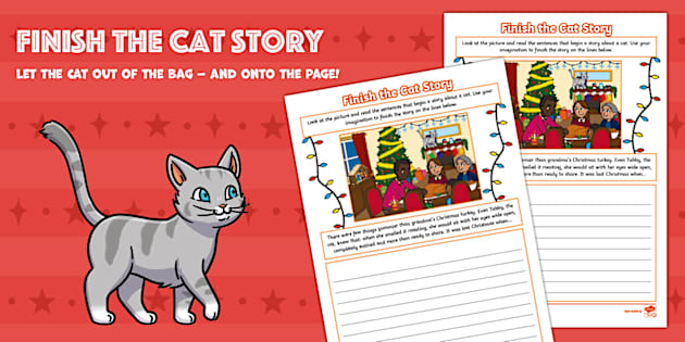 Finish the Cat Story Worksheet