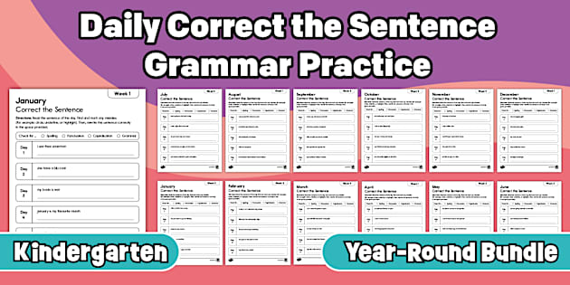 Second Grade Daily Grammar Practice | Year-Round Bundle
