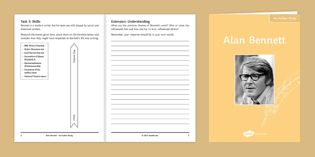 Alan Bennett About the Author (teacher made) - Twinkl