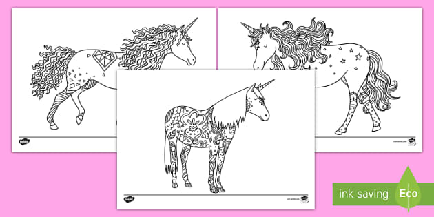 Unicorn Mindfulness Coloring Worksheet / Worksheets