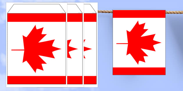 Canada Flag Bunting (teacher made) - Twinkl