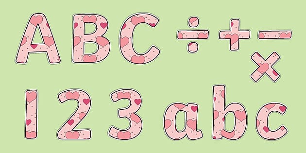 Heart Lettering (teacher made) - Twinkl