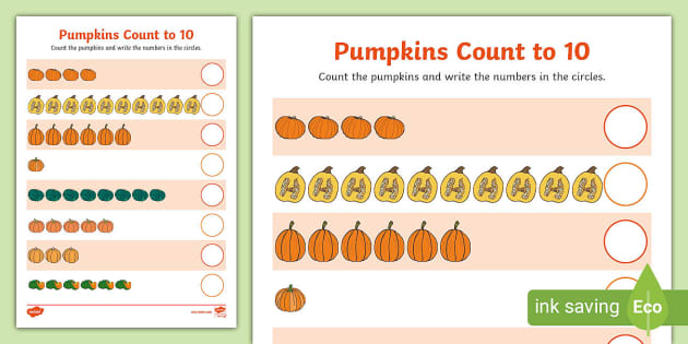 👉 * NEW * Counting to 10 with Pumpkins,Pumpkin maths, Halloween Maths