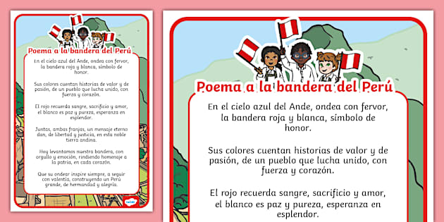 Poesía por el Día de la Bandera del Perú (Lehrer gemacht) Poesía por el Día de la Bandera del Perú (Lehrer gemacht)