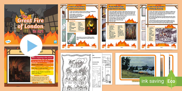 KS1 The Great Fire of London: Art Project Pack - Twinkl