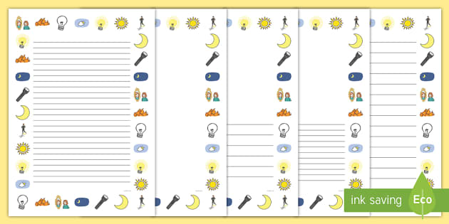 Light and Dark Page Borders - Page border, a4 border, template, writing aid