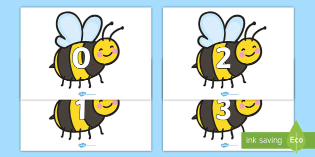 Numbers 0-20 on Bees (teacher made)