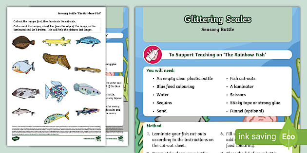 Sensory Bottle to Support Teaching on 'The Rainbow Fish'