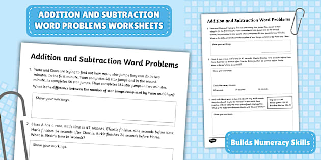 KS2 Addition and Subtraction Word Problems - Maths Resources