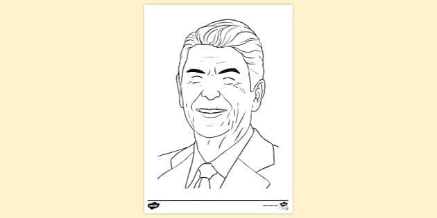 Ronald Reagan Twinkl Eyes Colouring Sheet Colouring | Colouring Sheets