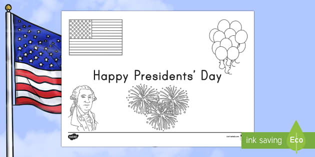 Presidents' Day Coloring Page - Presidents' Day