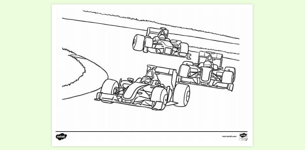 FREE! - Racing Colouring Page | Colouring Sheets - Twinkl