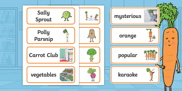 Carrot Club Word Cards