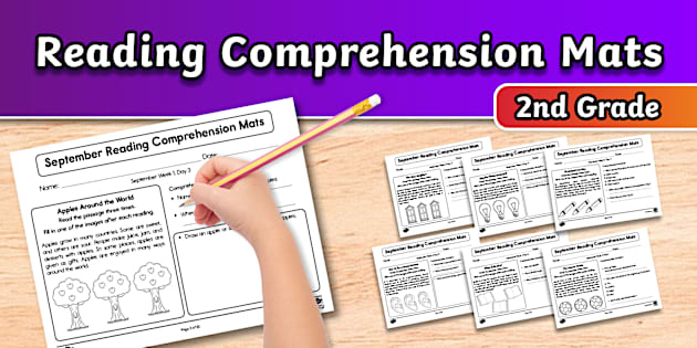 September Second Grade Daily Reading Comprehension Mats