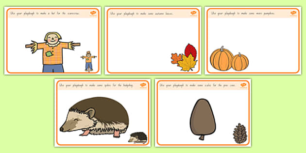 Autumn Playdough Mats (teacher made) - Twinkl