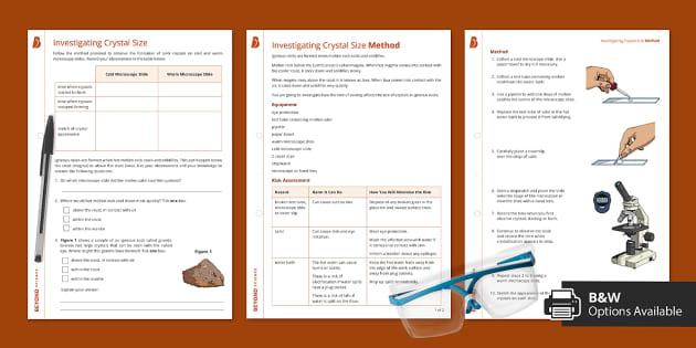 Investigating Crystal Size Practical | Rocks | KS3 Chemistry