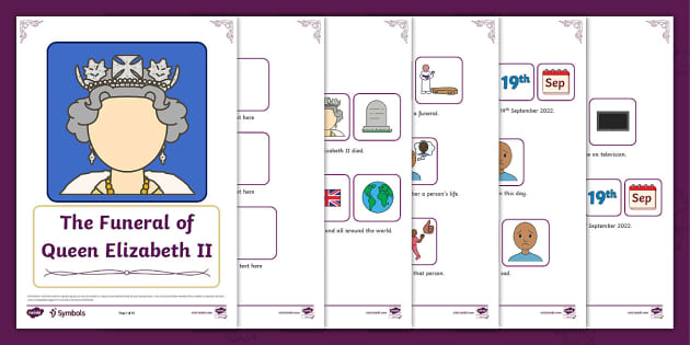 FREE! - Twinkl Symbols: Queen Elizabeth II's Funeral Social Situation