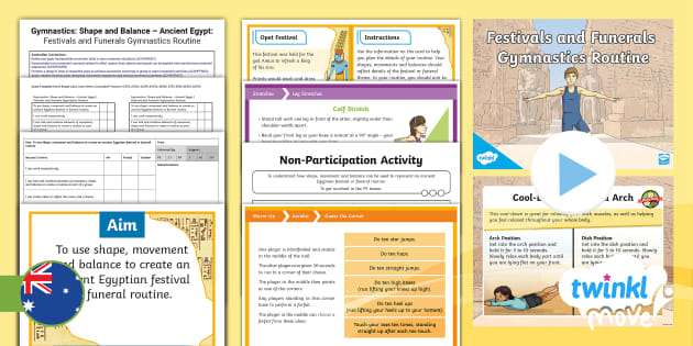 Y4 Gymnastics Ancient Egypt Lesson 5: Festivals and Funerals