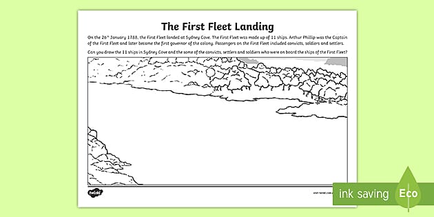 The First Fleet Landing Worksheet (teacher made)