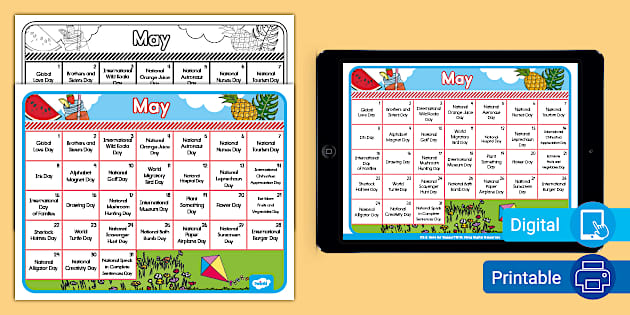 May Events To Celebrate Calendar and Activities - Twinkl